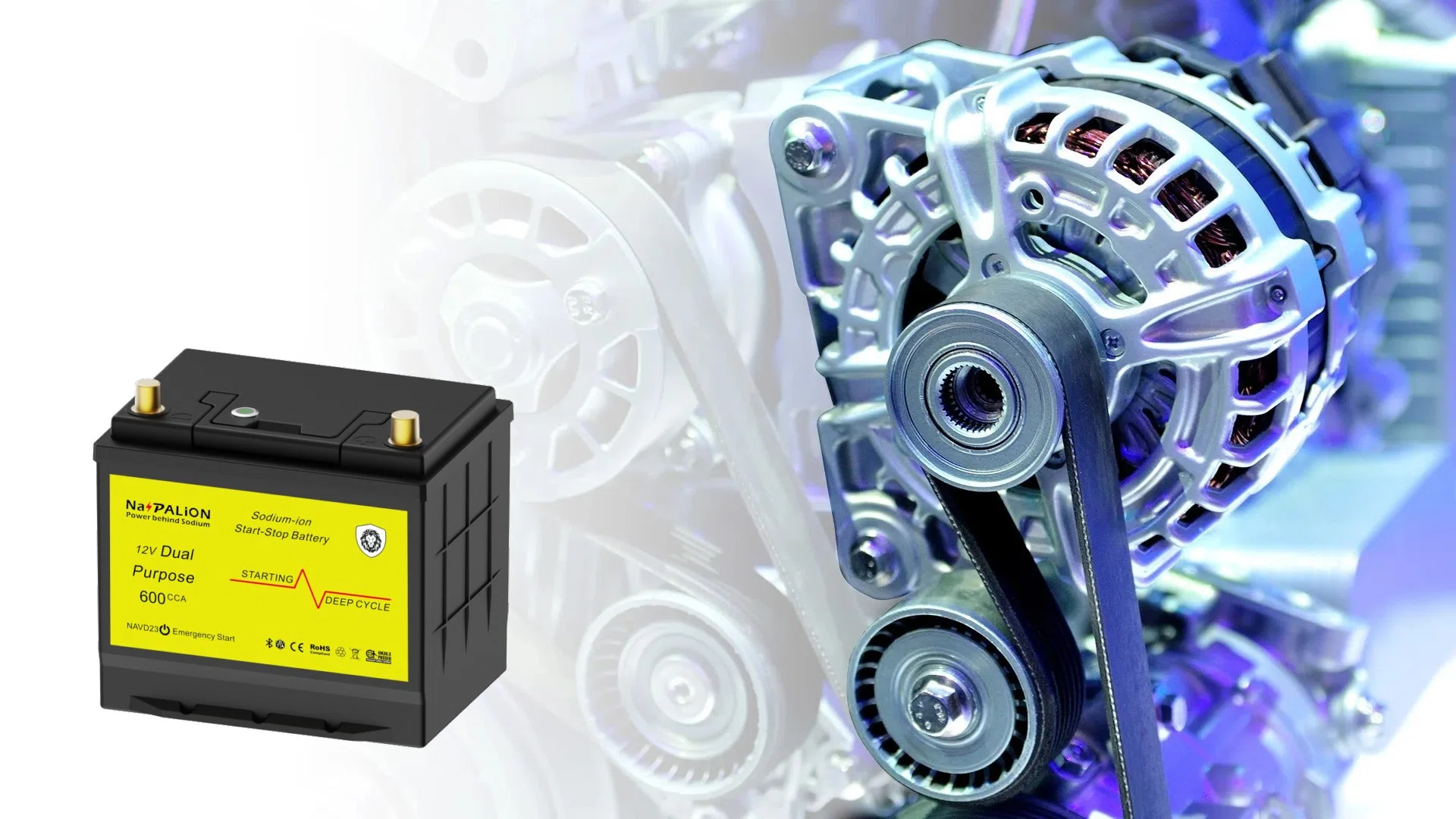 Do sodium-ion starter batteries need to be fully charged by alternators?